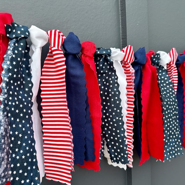 Patriotic Garland - Etsy