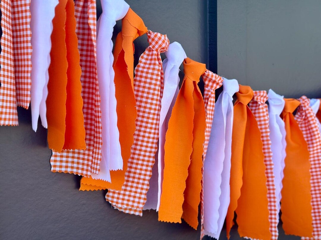 Tennessee Garland, Orange and White Checkerboard Banner, School Spirit ...
