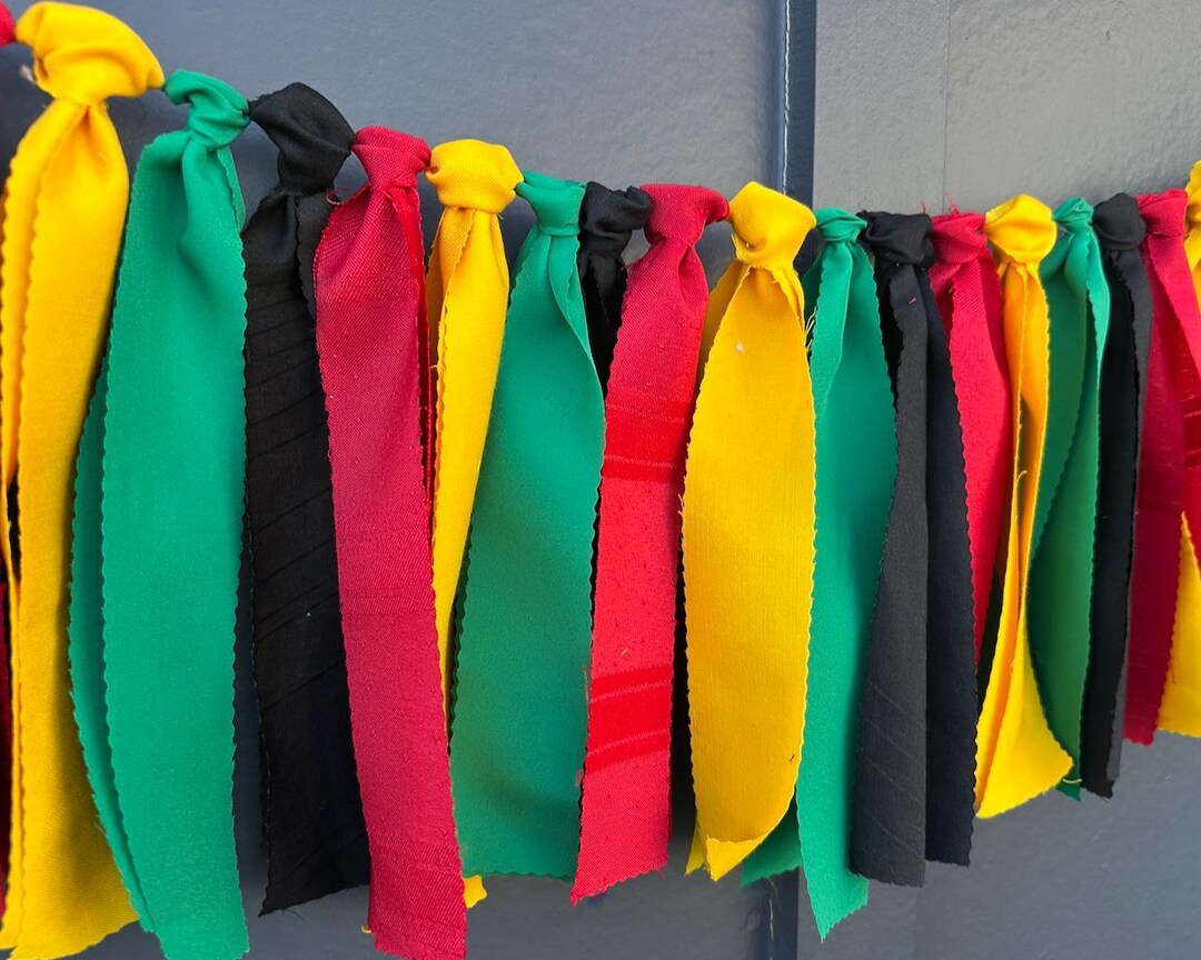 Juneteenth Fabric Garland, Kwanzaa Office Decor, African Pride Banner ...