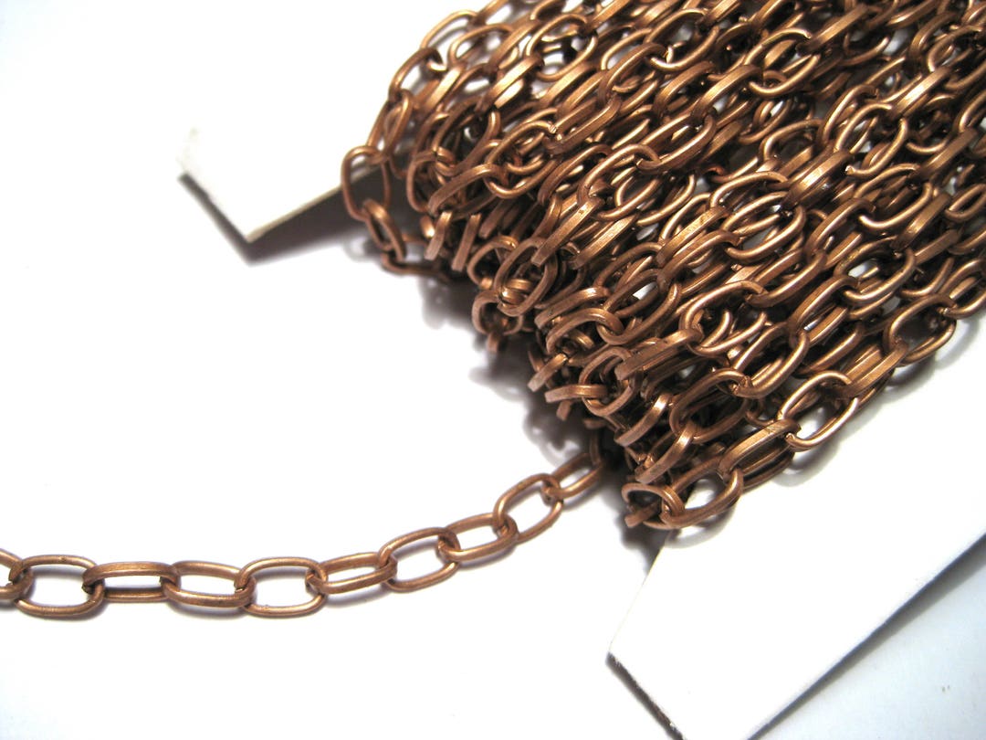 10ft of Antique Copper Iron Cross Chains Cable Chains 3.8x6.9mmno ...
