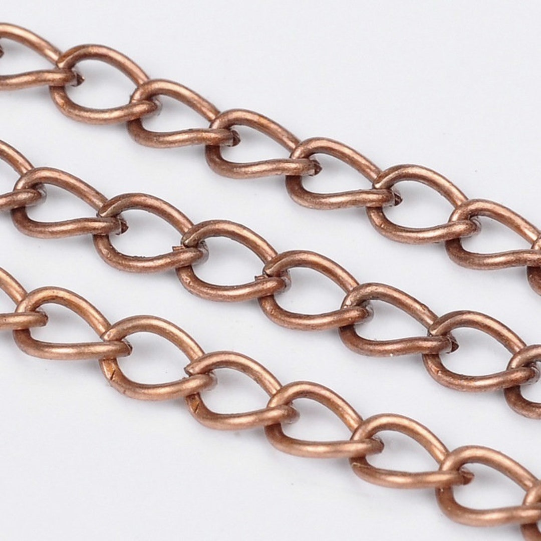 32ft/spool of Antique Copper Iron Side Twist Chain 3.5x5mm no.001r - Etsy