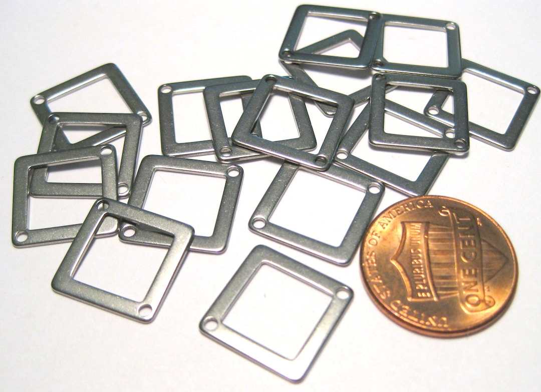 20pcs of Stainless Steel Square Links Connectors(no. STG963) - Etsy