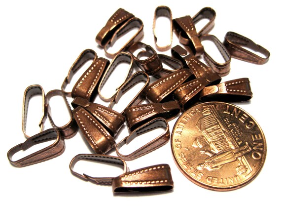 30pcs of Red Copper Pinch Clip Bails Snap on Bails - Etsy