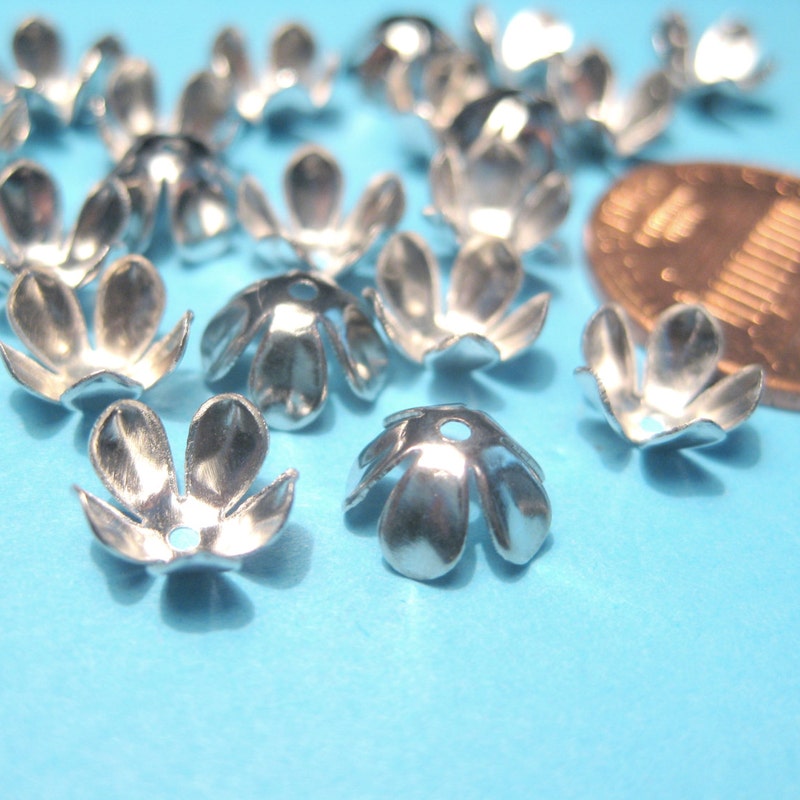Bead Caps Silver - Etsy