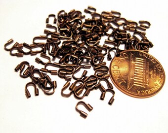 Copper Wire Guards 72 Large Antique Copper Wire Protectors Aged Solid ...