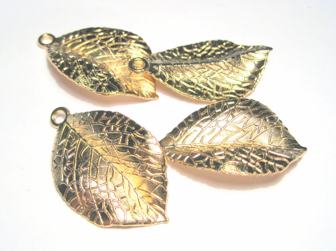 10pcs of Large KC Gold Plated Leaf Charm Pendant 35mm(no. GCM1148) - Etsy