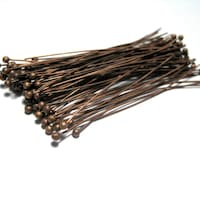 18g (1.0mm) Solid Copper Ball Head Pins | Raw Copper Jewellery Findings ...