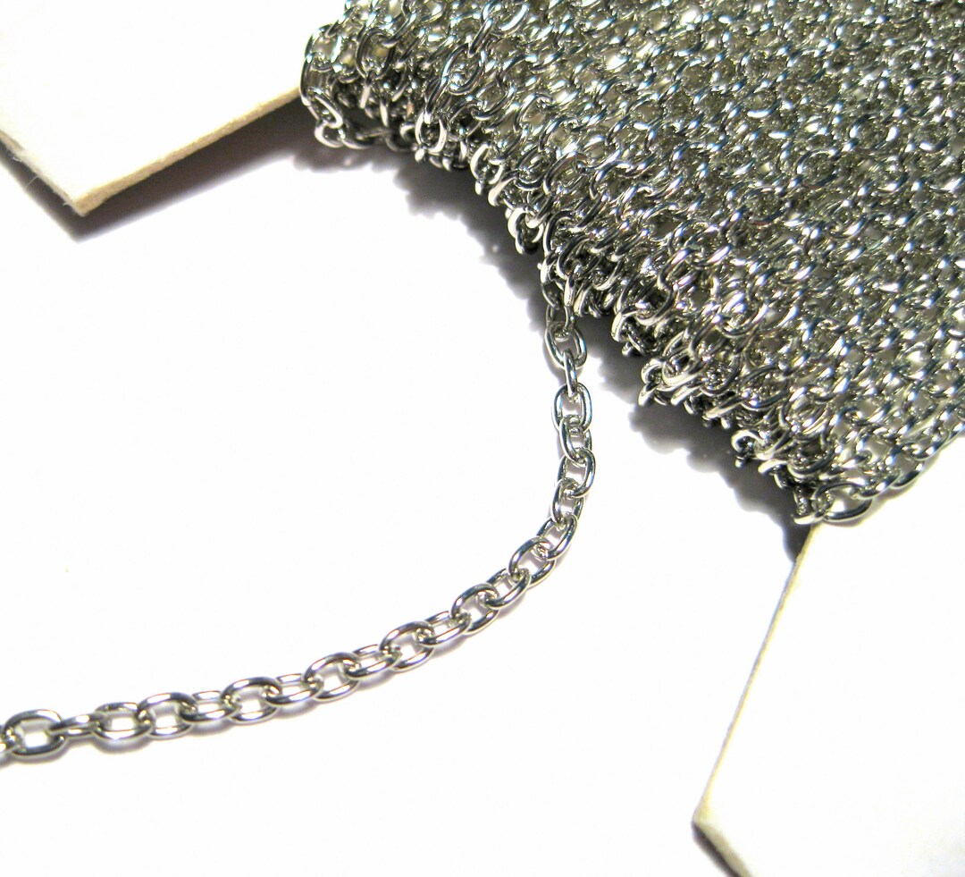 10ft of Silver Tone Iron Cross Chain 2x3mm ( NO.79PFF) - Etsy