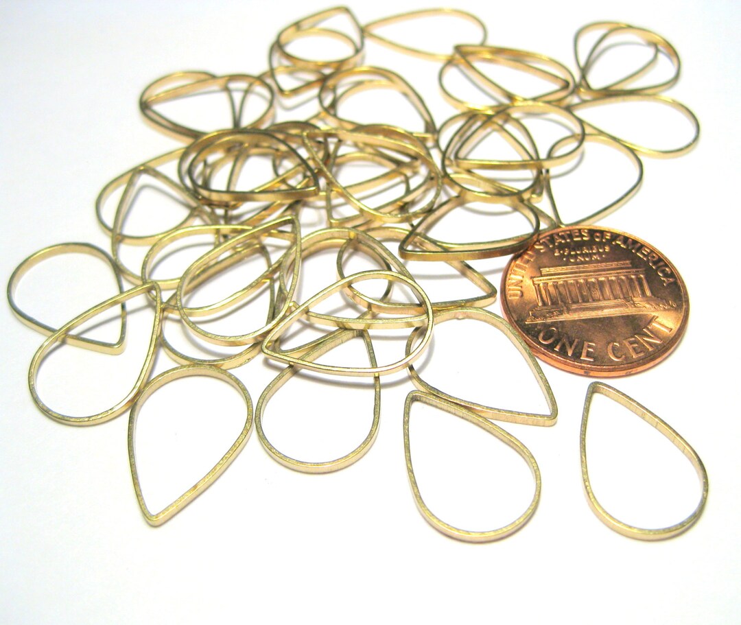 50pcs of Raw Brass Link Rings Connectors Teardrops 16mm(no. BL1519) - Etsy
