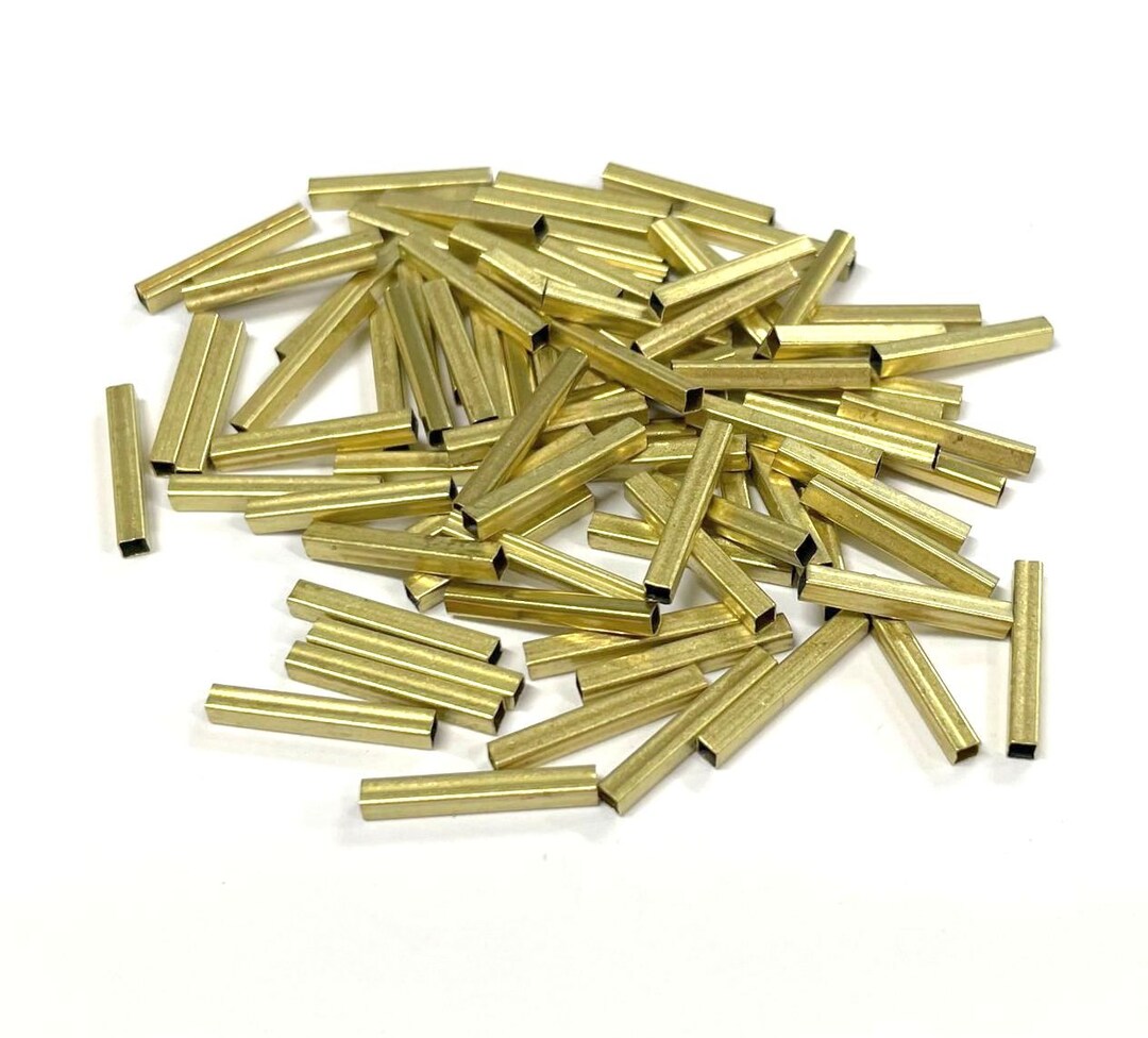 50pcs of Raw Brass Square Tube Spacers Beads(no.bsp1562) - Etsy