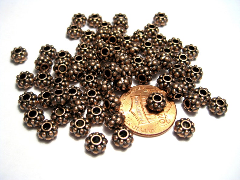 50pcs of Antique Copper Spacer Beads 6mmx4mm - Etsy