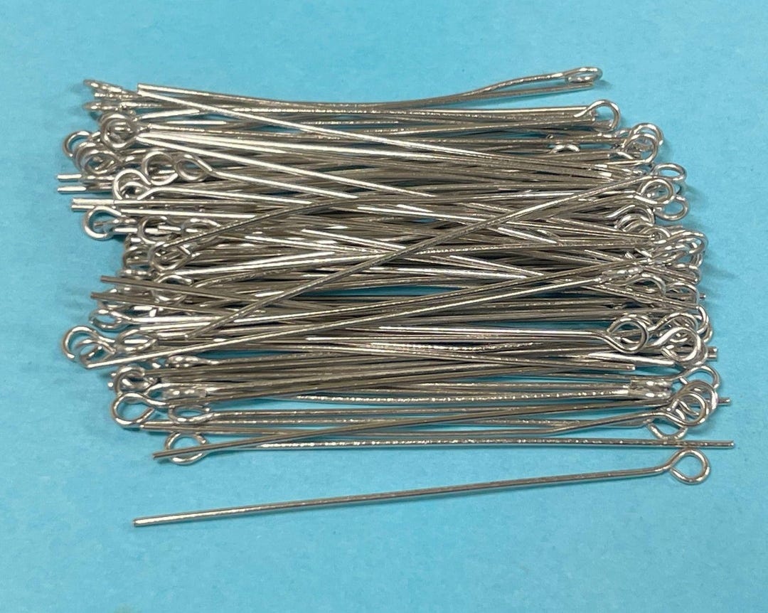 100pcs of Stainless Steel Eye Pins 50mm 21ga(no.2519) - Etsy