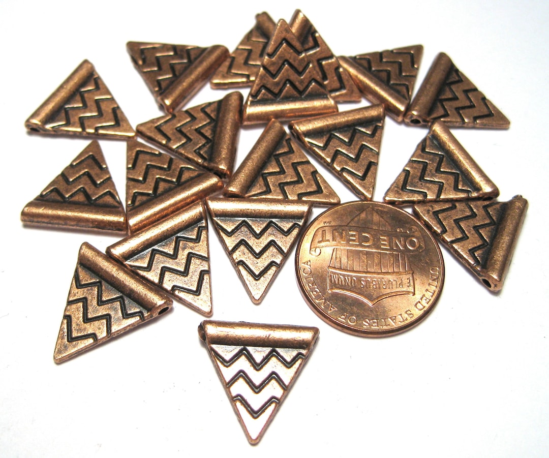 20pcs of Antique Copper Triangle Spacer Beads(no. CPSP672) - Etsy