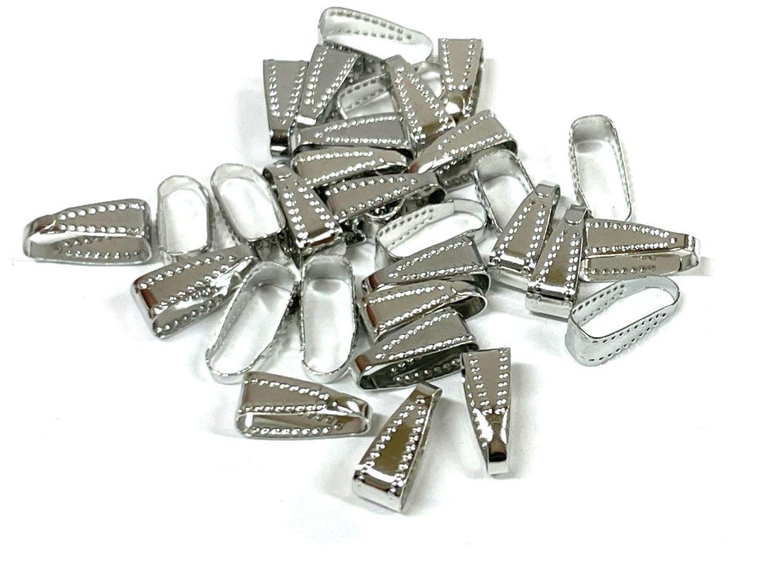 30pcs of Silver Tone Pinch Clip Bails Snap on Bails(no. ASB1007) - Etsy