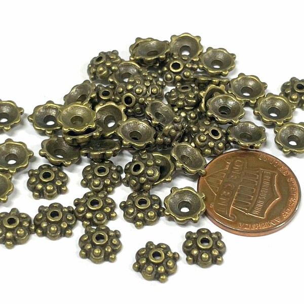 Bronze Bead Caps - Etsy
