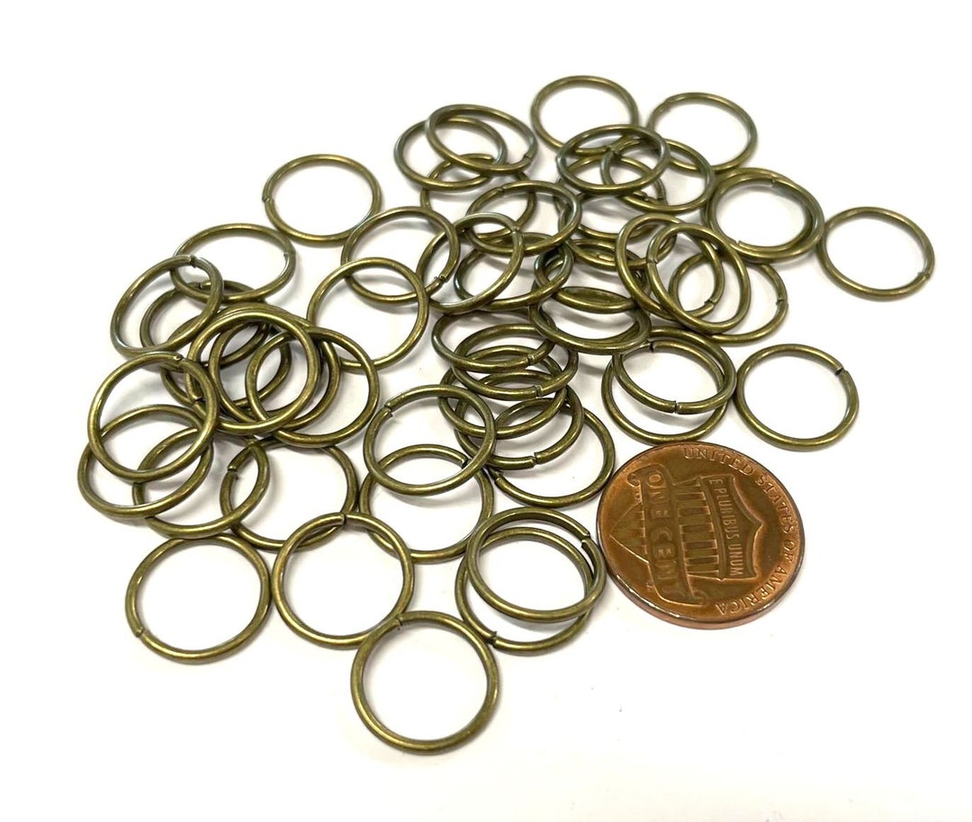 50pcs of Antique Bronze Open Jump Ring Link Ring 12mm 18gano. JR2131 - Etsy