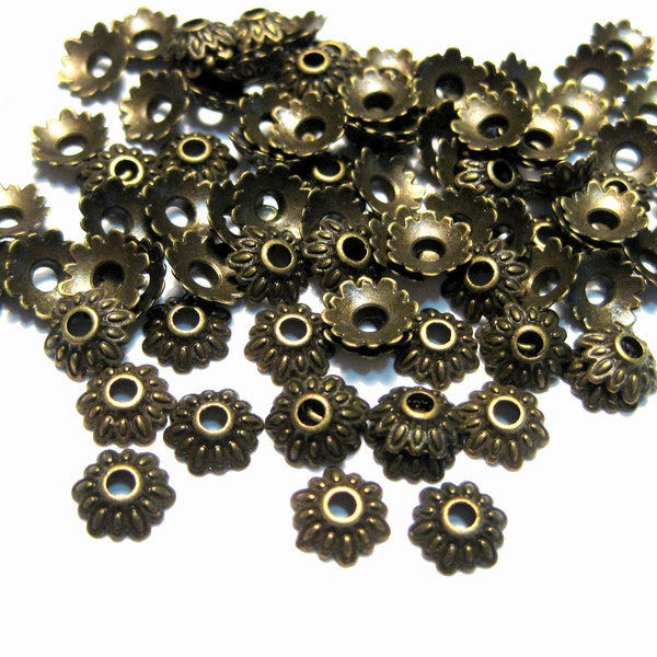 Bronze Bead Caps - Etsy