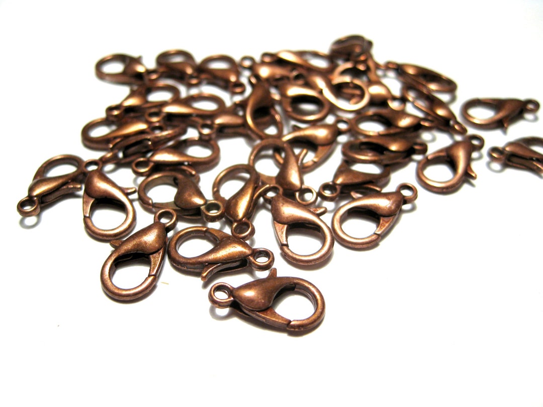 20pcs of Antique Copper Plated Lobster Claw Clasps 12x6mm (no ...