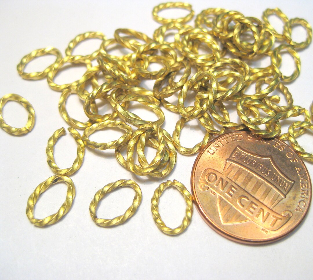 50pcs of Raw Brass Twisted Oval Linking Rings(no. BL1516) - Etsy