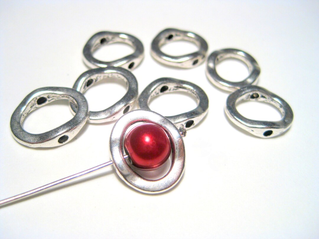 10pcs Antique Silver Oval Metal Bead Frames 12x15mmno. BFS994 - Etsy