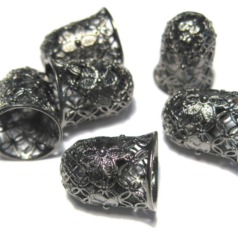 Black Bead Caps - Etsy