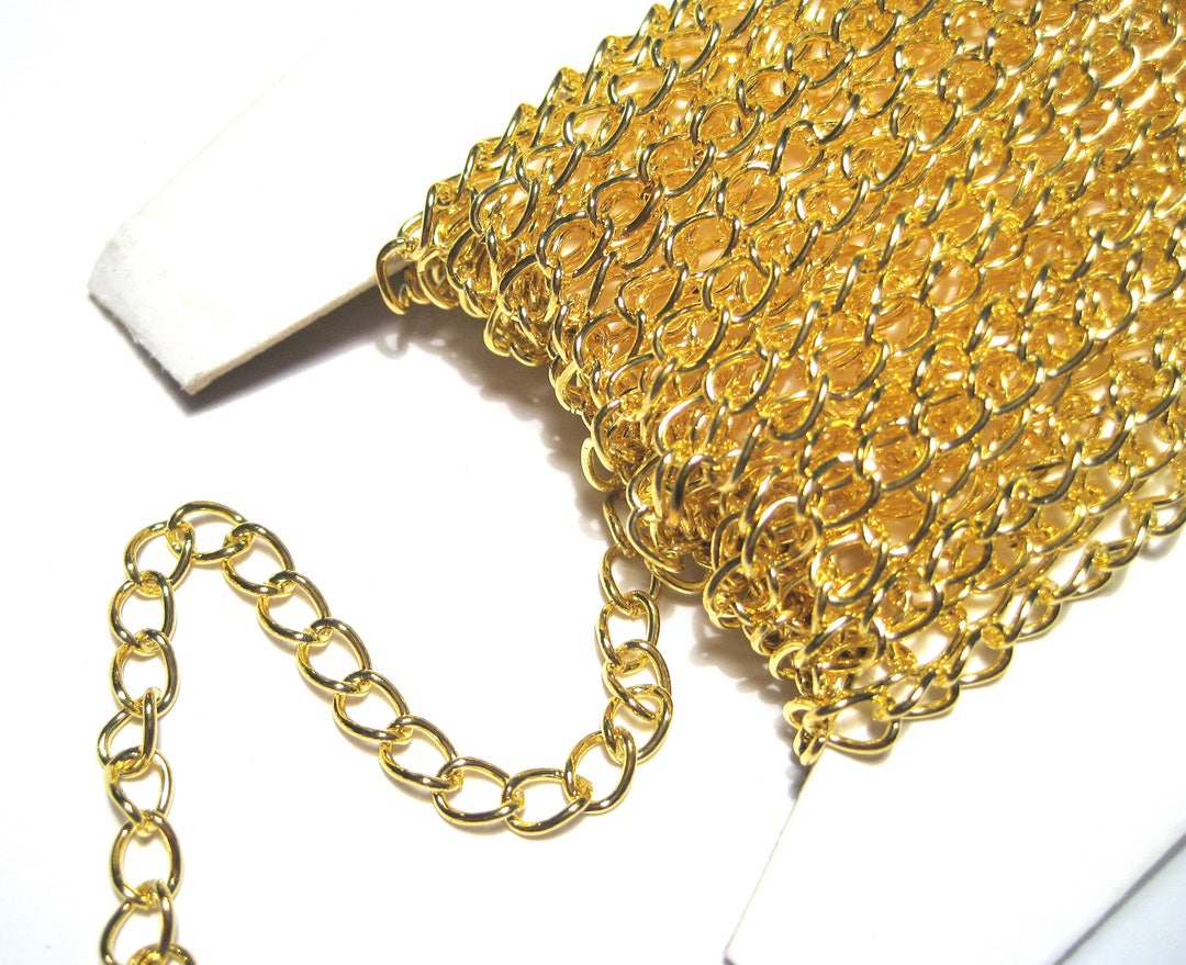 32ft/spool of Gold Iron Twist Chains Curb Chains 3.5x5mm No.001g - Etsy