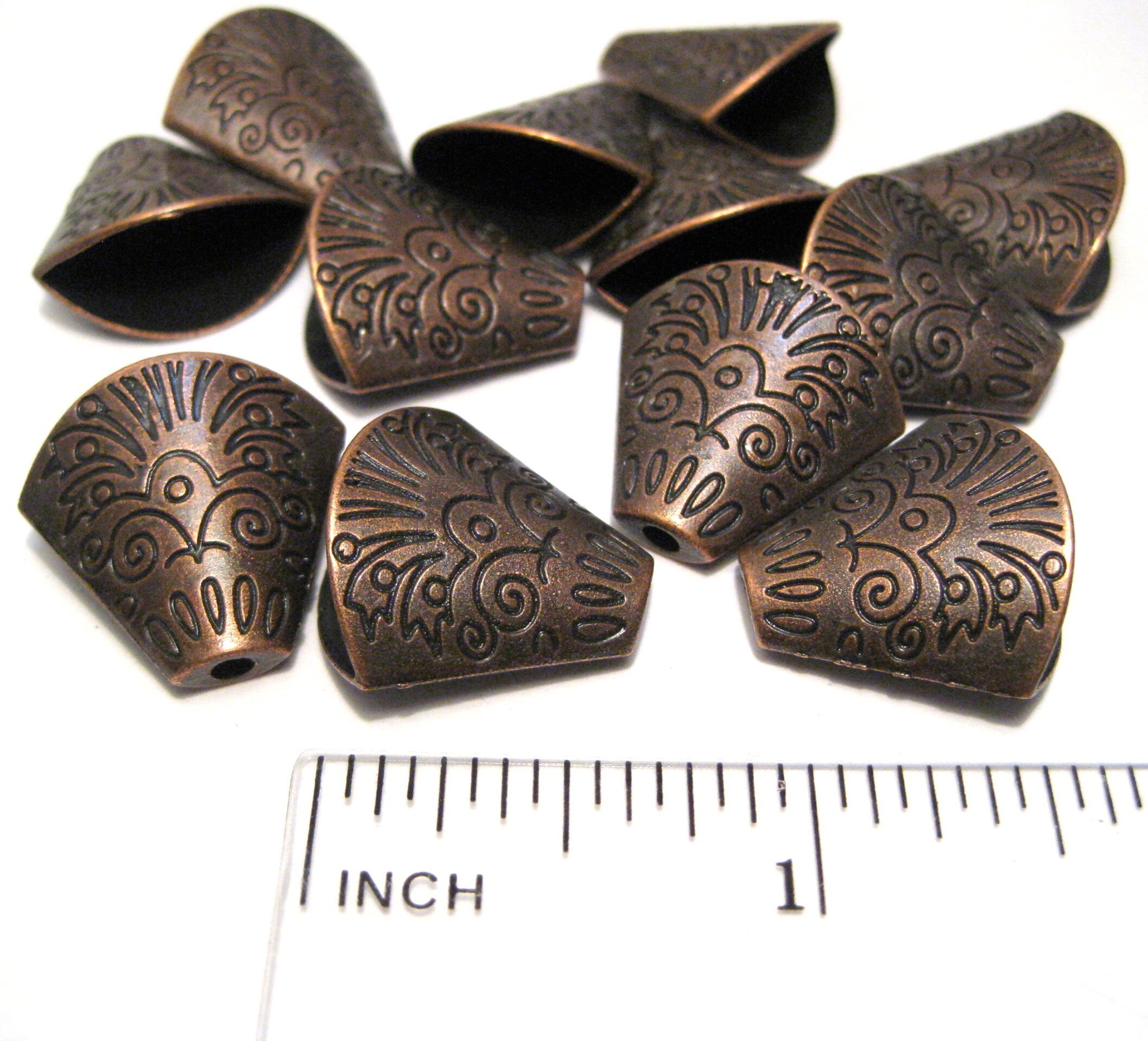 20pcs of Large Antique Copper Triangle Cone Bead Caps Tassel - Etsy