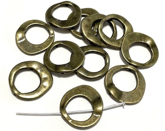 20 Pieces Antique Brass Tone Base Metal Bead Frame Lotus - Etsy