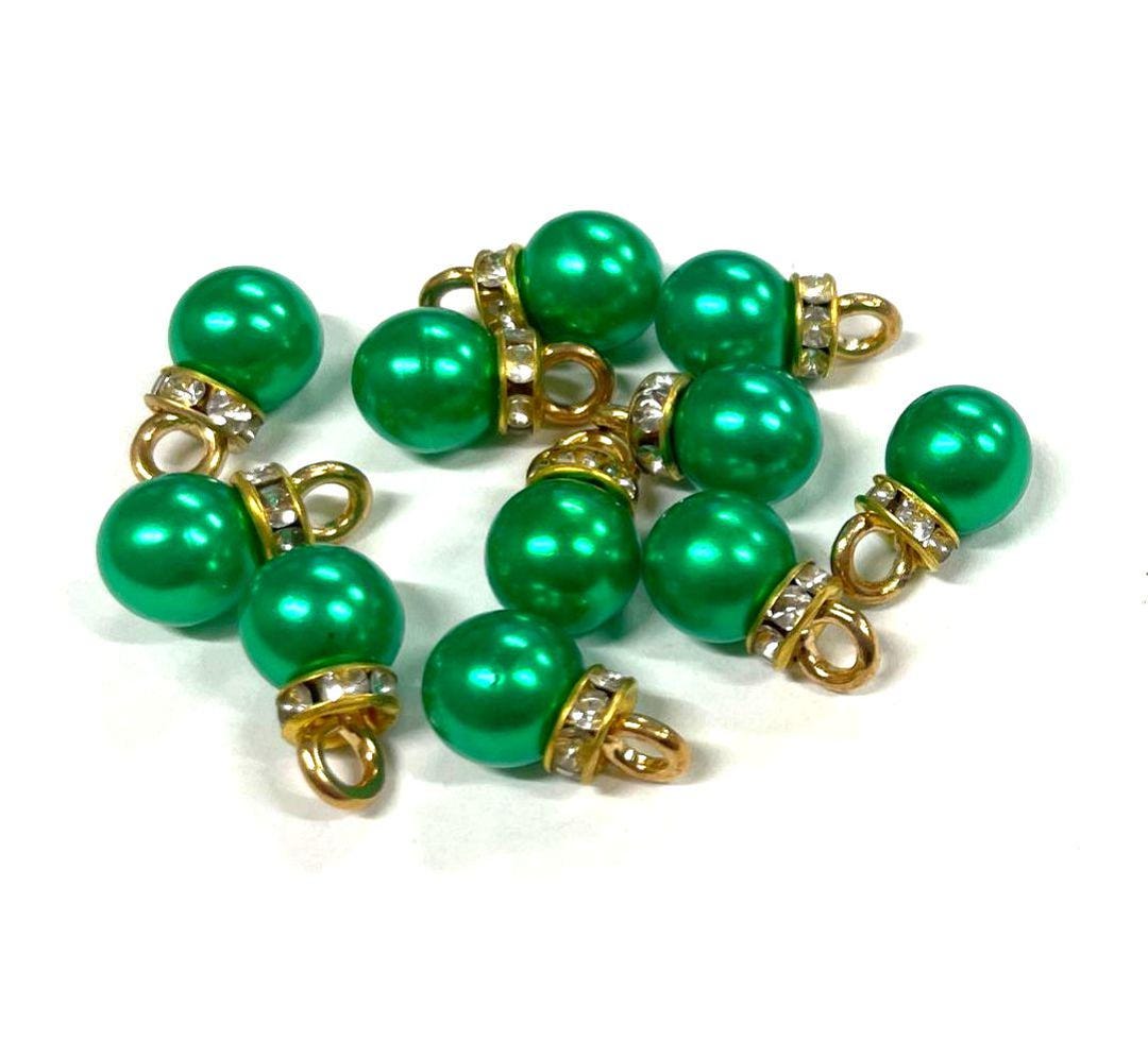 10pcs of Handmade Glass Pearls Charms Pendants Green (lo1) - Etsy