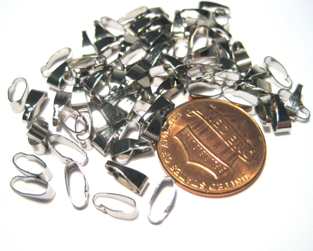 30pcs of Silver Tone Pinch Clip Bails Snap on Bails(no. ASB1028) - Etsy