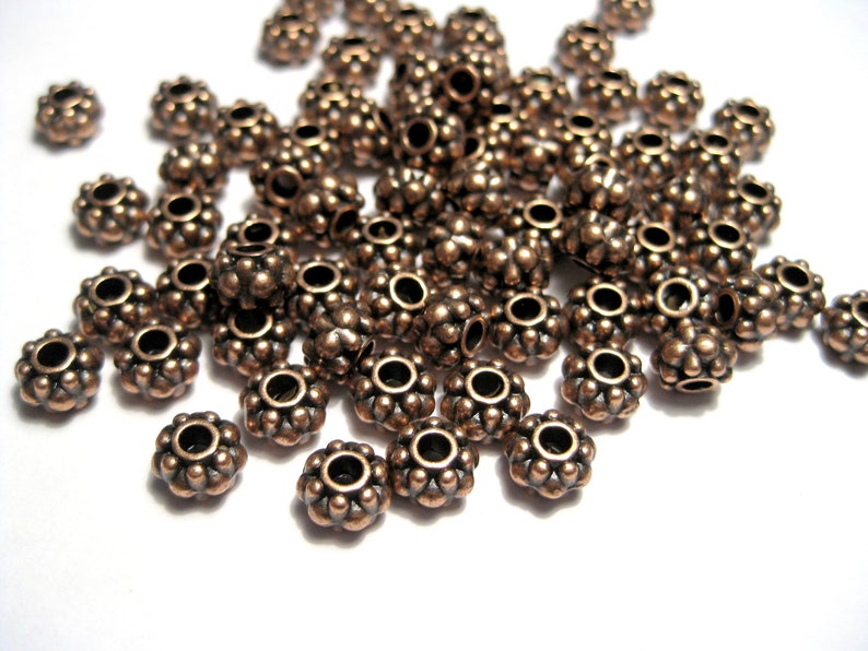 50pcs of Antique Copper Spacer Beads 6mmx4mm | Etsy