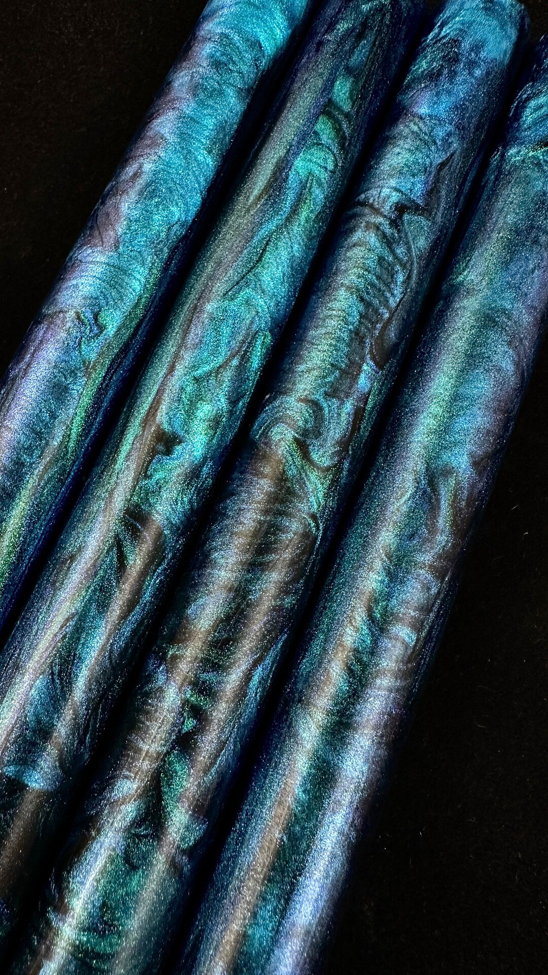 Interstellar Color-shift Custom Bespoke Pen Blanks, High Pressure Cured With Alumilite Resin ...