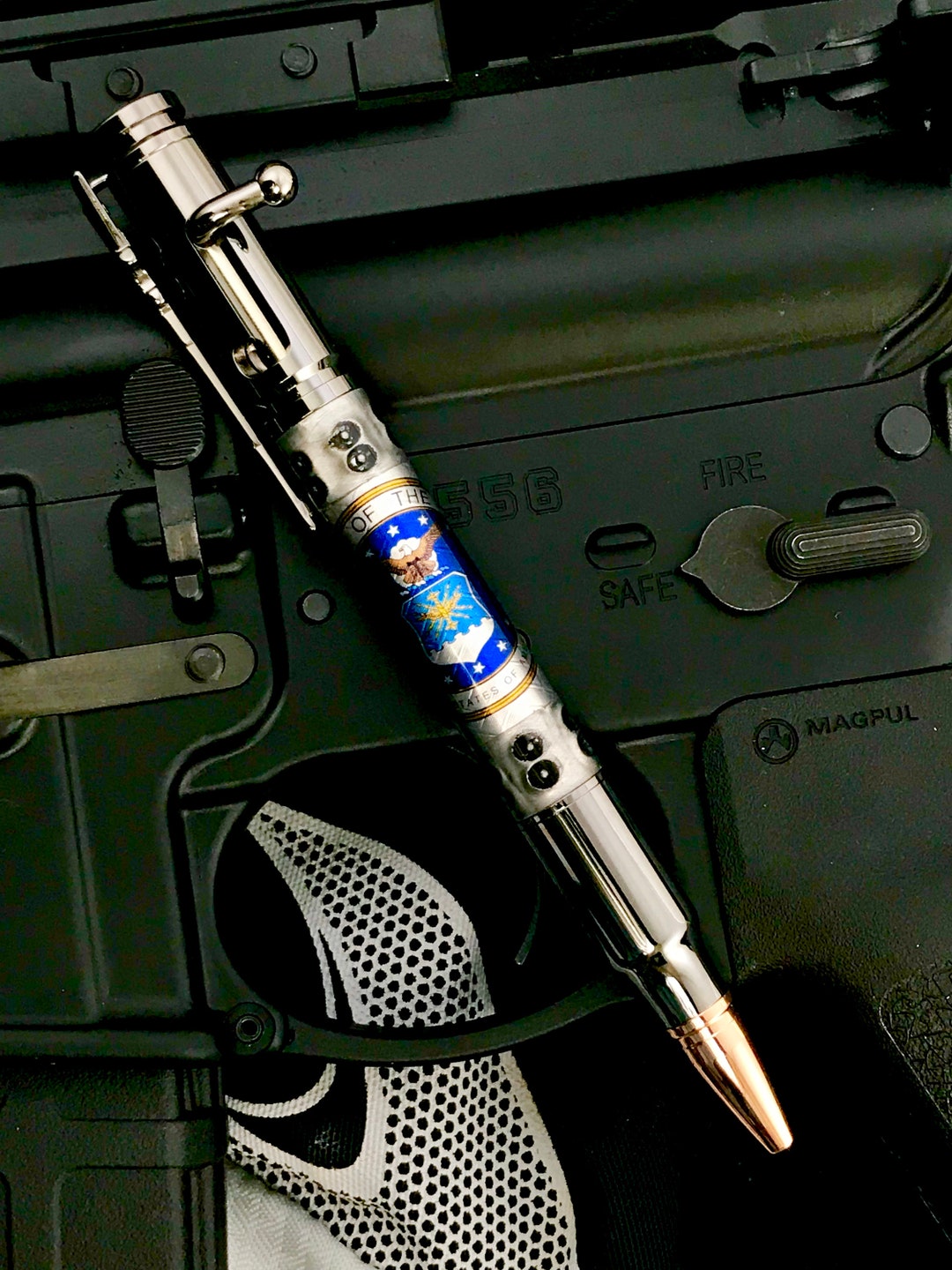 Licensed U.S. Air Force Pen Embossed Weave Aluminum, Boiler Plate Caps ...