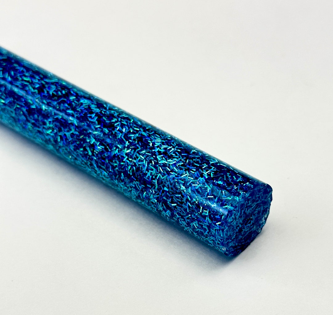 Blue Holographic Custom Bespoke Pen Blanks, High Pressure Cured With ...