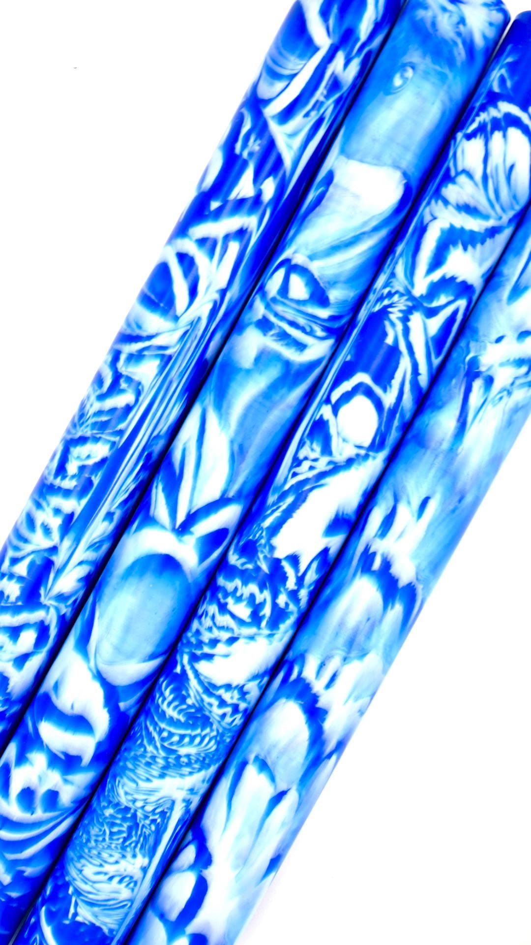 Blue Shocker Pen Blank: Alumilite Resin, Neon Swirls - Etsy
