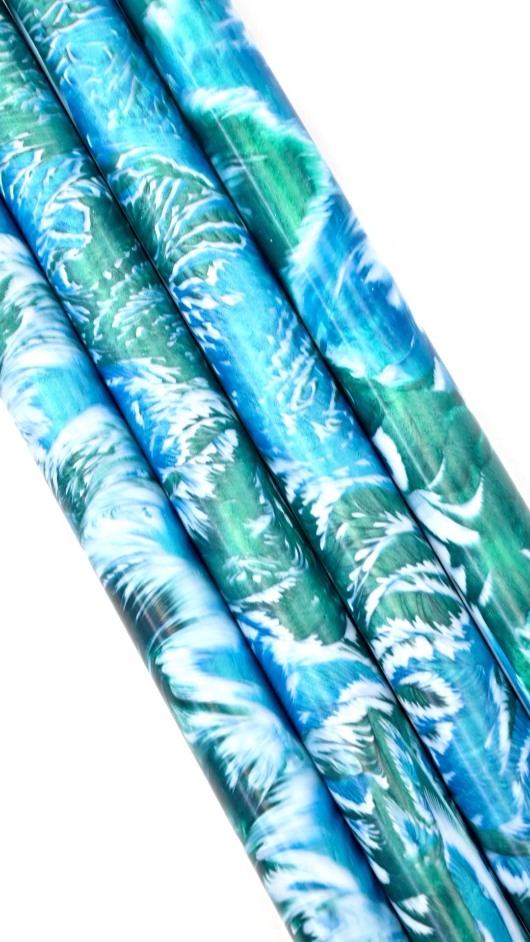 Rip-tide Pen Blank: Turquoise Teal Alumilite Resin for Fountain Pens - Etsy