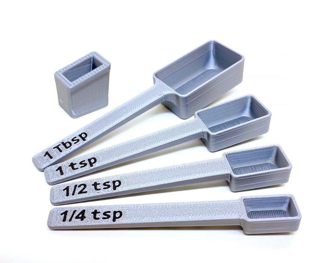 Nested Measuring Spoon Set With Mounting Bracket - Fun Colors and ...