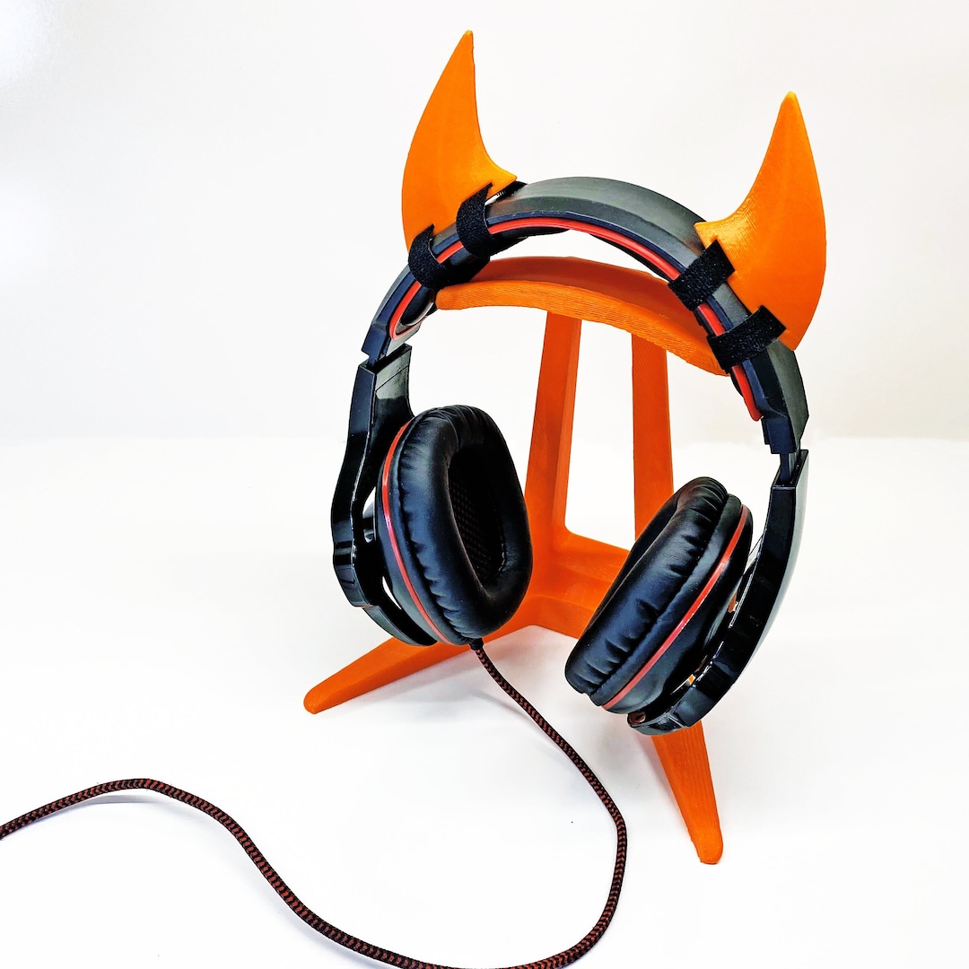 Orange Horns for Headphones, Demon Devil Cosplay Headset Horns for ...