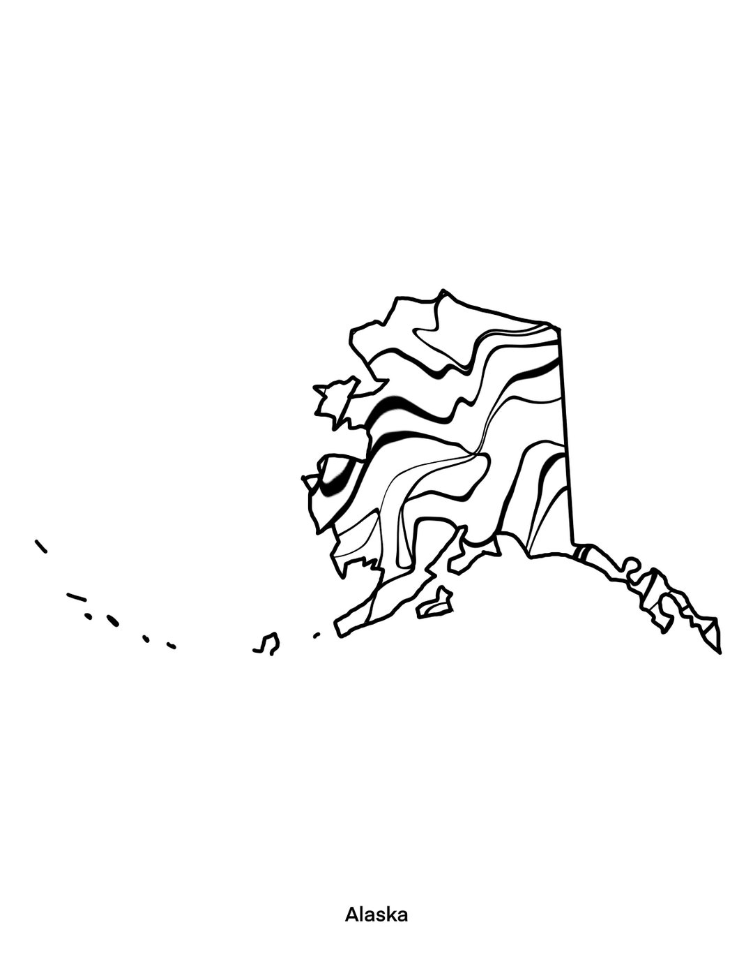 Alaska Printable Coloring Page - Etsy