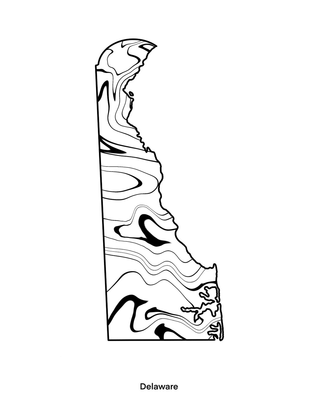 Delaware Printable Coloring Page - Etsy