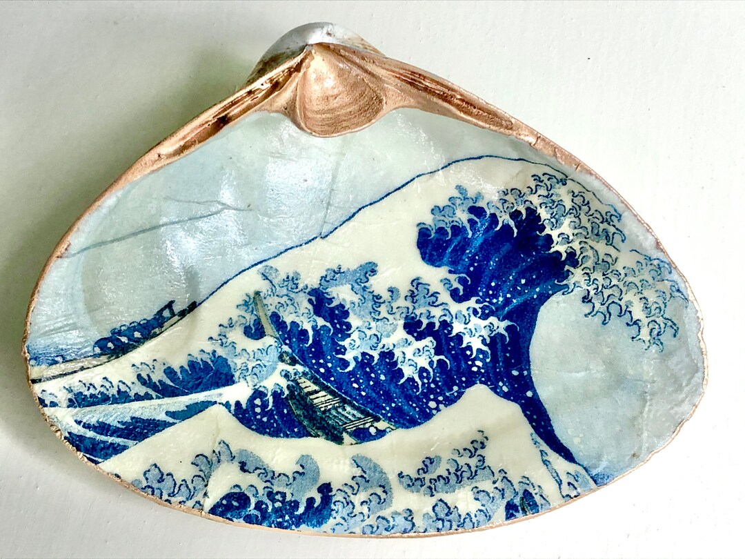 Blue Wave Découpage Large Sea Clam Shell. Made in the USA by a ...