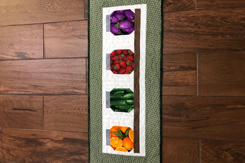 Vegetables and Fruit Jars Table Runner - Etsy