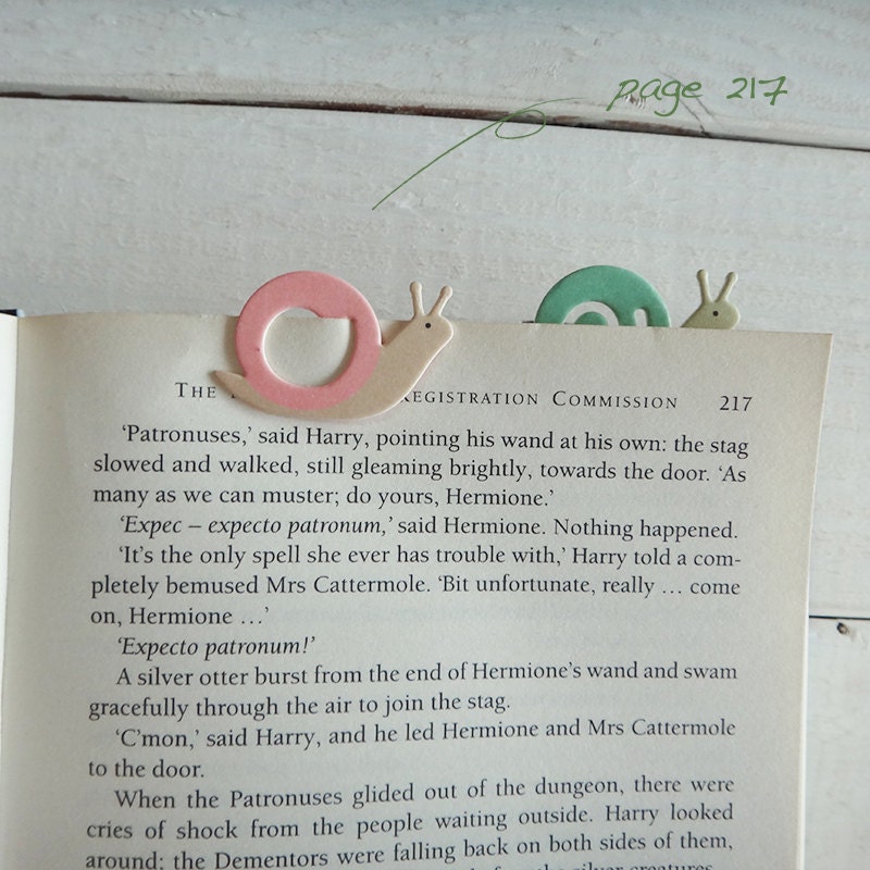 Paper Index Clip / Bookmark Escargot Snail-cute Stationery-eco - Etsy