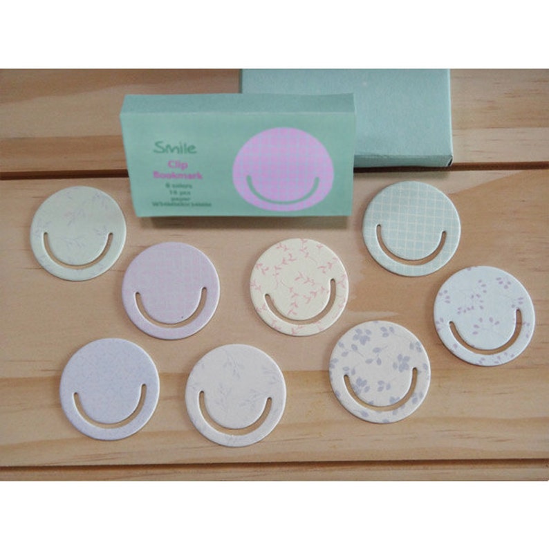 Paper Index Clip / Bookmark Smile -round - Etsy