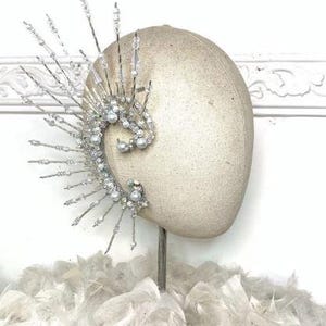 Earpiece Crown, Wedding Crown, Bridal Headpiece, Fairy Crown, Elven ...