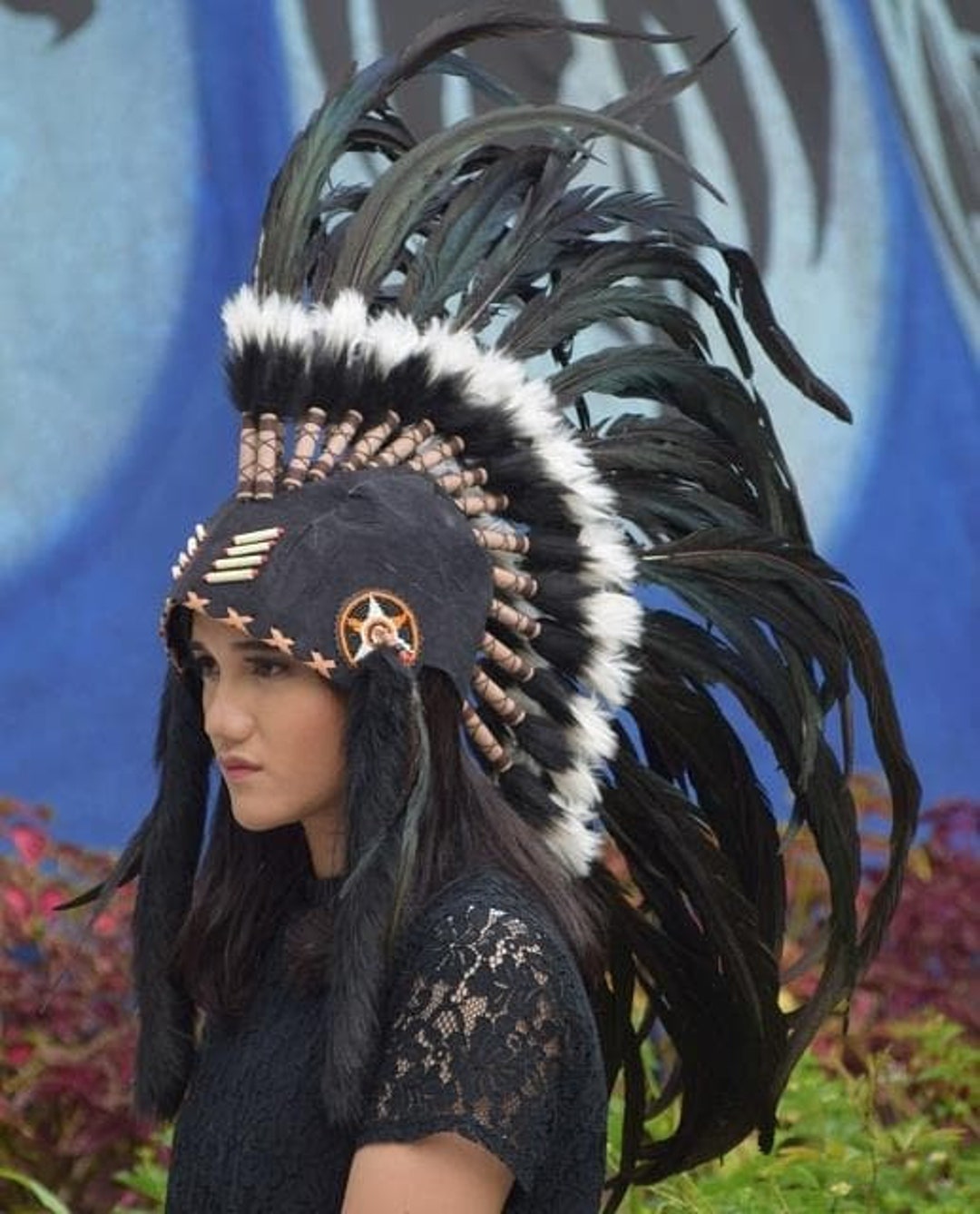 Mohawk Native American Headdress Headband, Mohawk Headpiece, Native ...