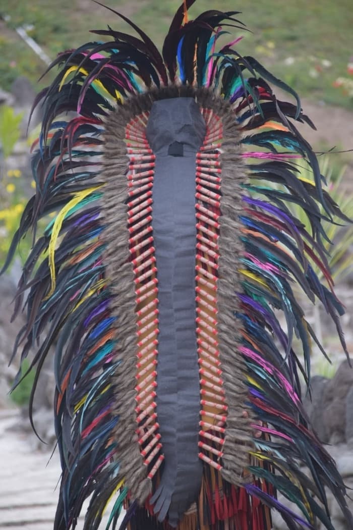 Costume Headpiece Inspired Native American Headdress, Colorful Rainbow ...