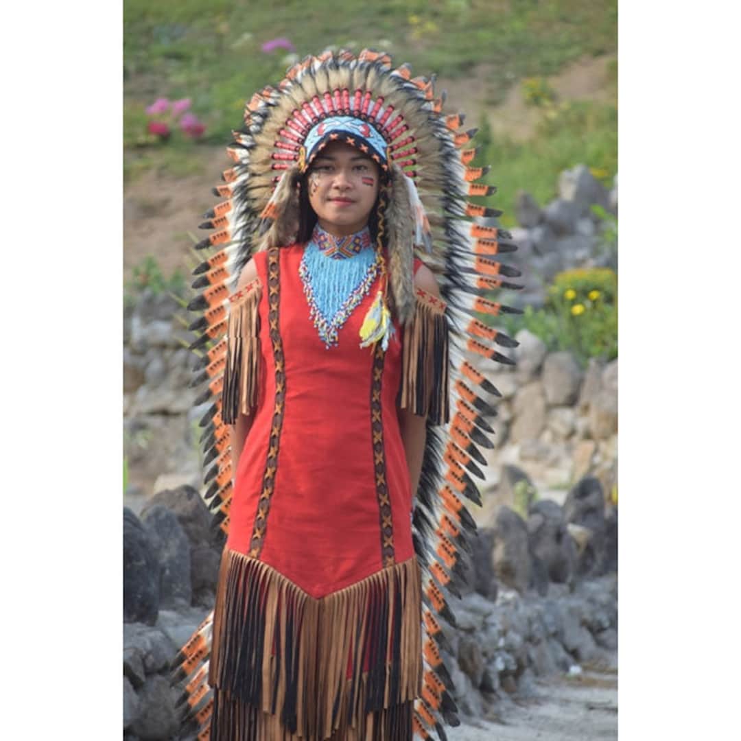 Feather Warbonnet Headdress, Exotic Turkey Feathers - Etsy