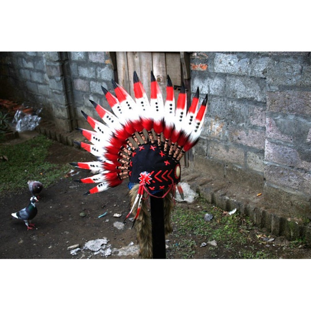 Mohawk Headdress Indian / Indian Mohawk Feathers / Womens Mohawk ...