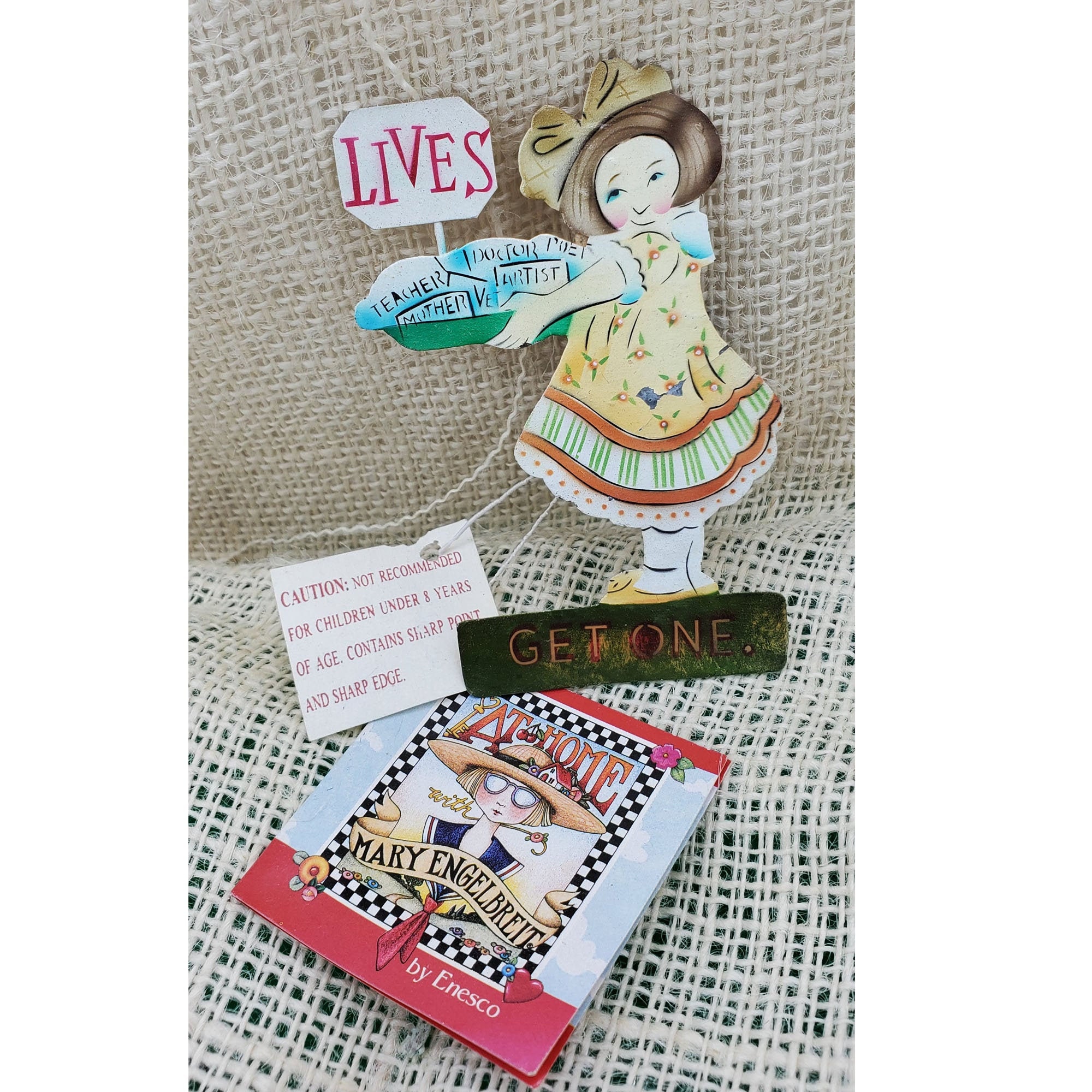 Vintage Mary Engelbreit Tin Magnet Refrigerator Magnet 1998 by Enesco ...